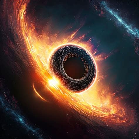 Premium Photo Black Hole And A Disk Of Glowing Plasma Supermassive