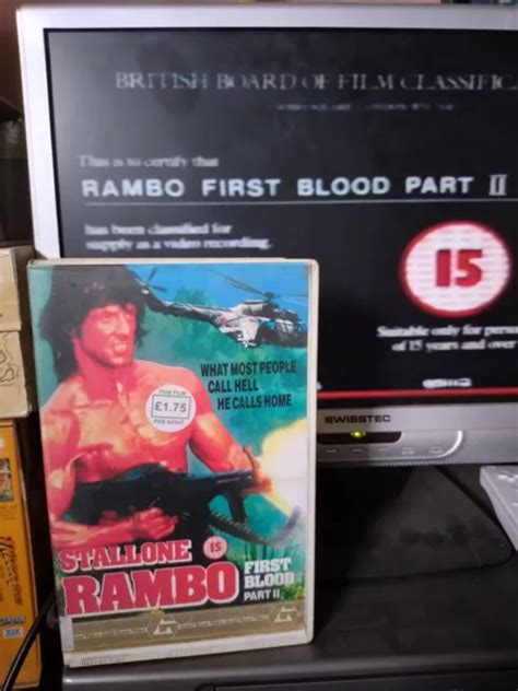 Rambo First Blood Part Vhs Big Box Picclick Uk