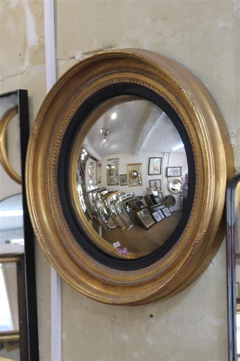 Hand Gilded Convex Mirror Made To Measure Mirrors Looking Glass Of Bath