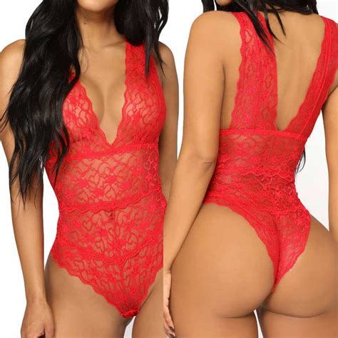 Bramtres Bodysuits For Women Sexy Lingerie Women Sexy One Piece Pajamas