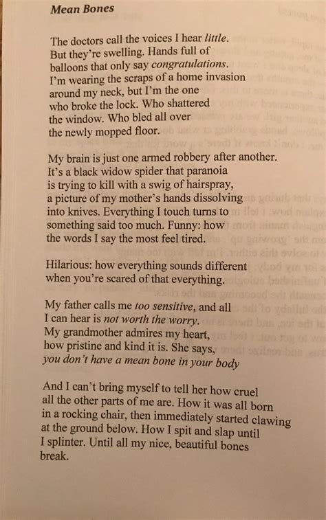 Fractured Bone Poem
