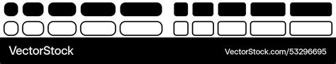 Simple Rounded Corners Rectangles Icons Set Can Vector Image