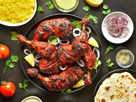 Indian Style Tandoori Chicken Stock Image Image Of Marinated Meal