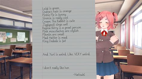 Sharing Poems With Natsuki By Pikalink64 On Deviantart