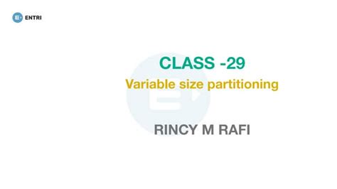Operating System 29 Variable Size Partitioning Pdf