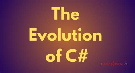 the evolution of c coding sonata