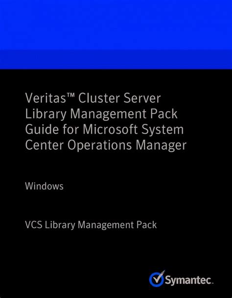 pdf veritas™ cluster server library management pack guide · pdf