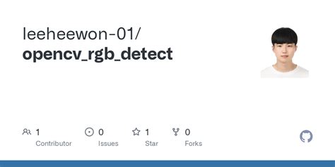 Github Leeheewon 01opencvrgbdetect