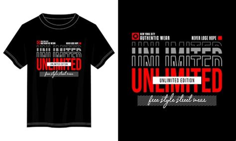 Premium Vector Unlimited Typography T Shirt Design