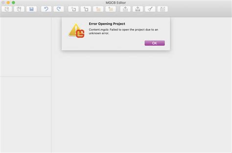 Build Error Or Unable To Open Mgcb Project On Brand New Project On