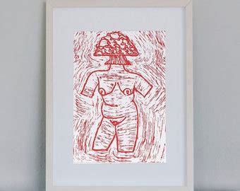 Nude Mushroom Etsy