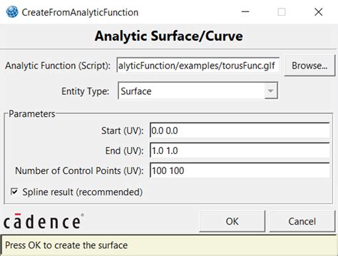 Github Pointwise Createfromanalyticfunction Create Curves And Surfaces From An Analytic Function