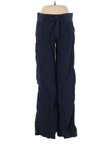 Athleta 100 Linen Blue Linen Pants Size 2 66 Off ThredUp