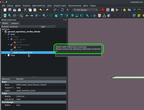 Part Design Tree View Popup Message Issue FreeCAD FreeCAD Translations GitHub