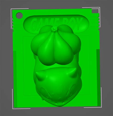 Archivo OBJ Gratis Llavero Cartucho GB Pokemon Bulbasaur Modelo