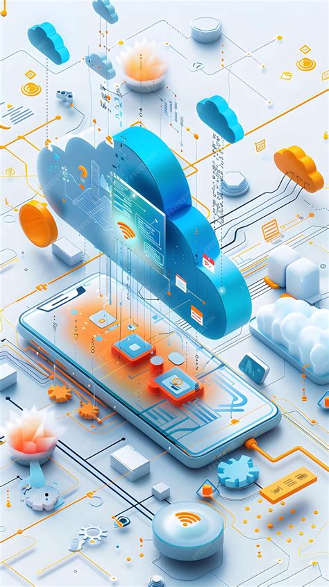 premium photo overhead view of workflow with cloud solutions and digital tools in double