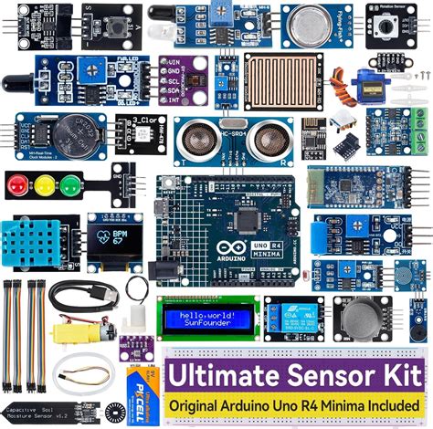 sunfounder ultimate sensor kit con arduino uno r4 minima originale