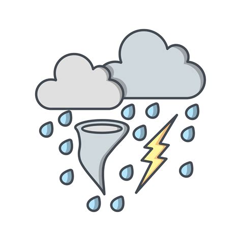 Bad Weather Vector Icon 437521 Vector Art At Vecteezy
