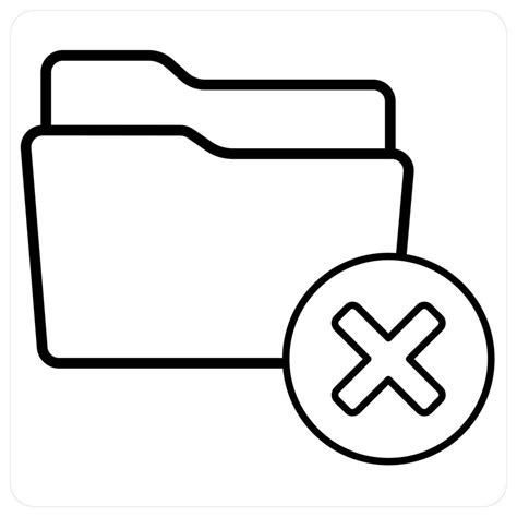 Delete Folder Icon Concept In Black Line Color 65347340 Vector Art At Vecteezy