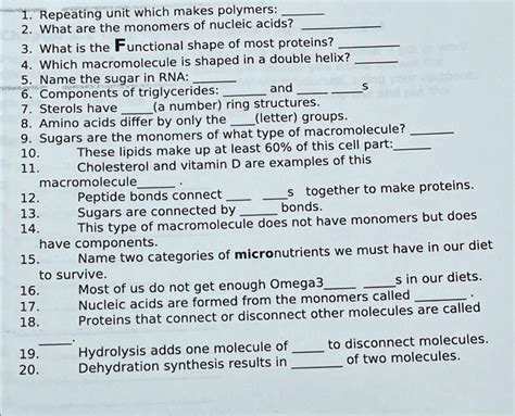 Solved Repeating Unit Which Makes Polymers What Are The Monomers Of