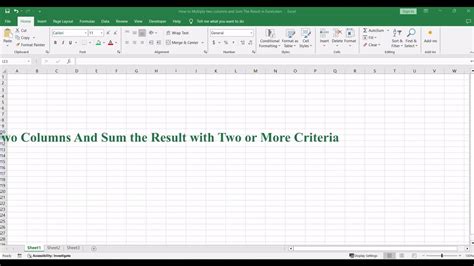 How To Multiply Two Columns And Sum The Result In Excel Youtube