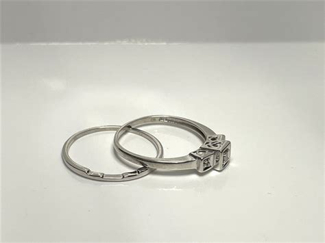 Hock Shop Marketplace K WHITE GOLD DIAMOND WEDDING SET