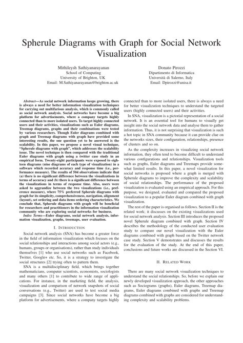 Pdf Spherule Diagrams With Graph For Social Network Visualization
