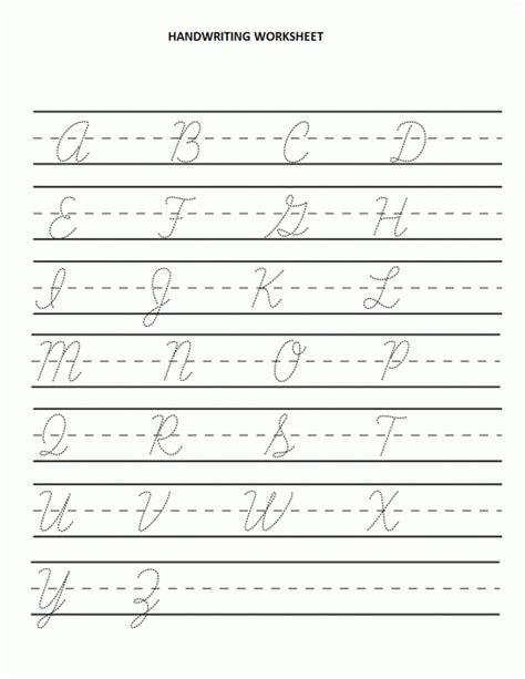 Abc Cursive Handwriting Worksheets Abc Tracing Worksheets