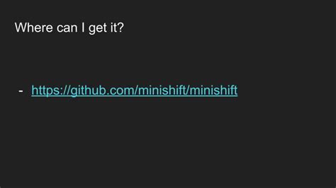 Minishift Run Openshift Locally Ppt