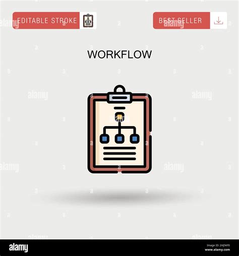 Workflow Simple Vector Icon Stock Vector Image And Art Alamy