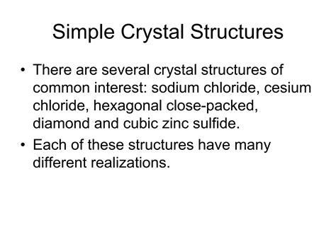 Crystal Structure Ppt