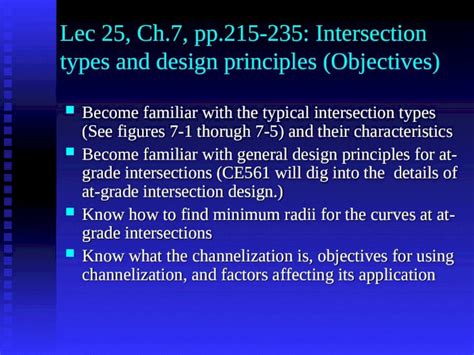 ppt lec 25 ch 7 pp 215 235 intersection types and design