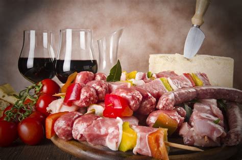 Sausage And Skewers Stock Image Image Of Bacon Restaurant 37507451