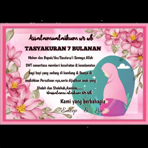Jual Jasa Cetak Stiker Label TASYAKURAN 7 4 Bulanan Syukuran Shopee