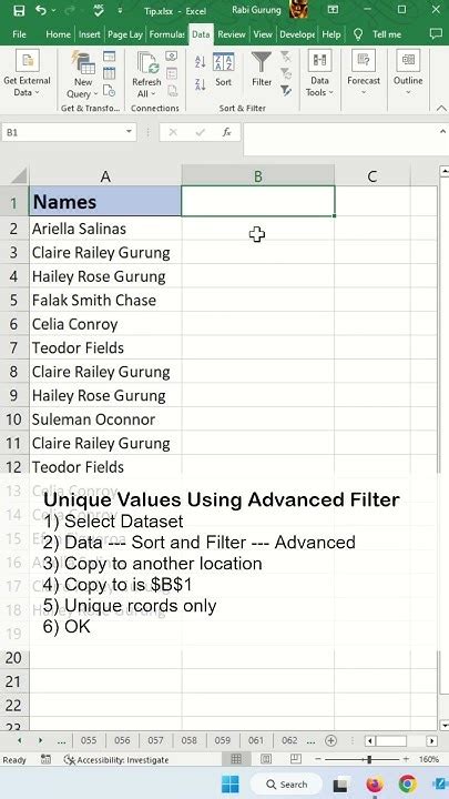2 Ways To Get Unique Values From A Range In Excel Excel Tips And Tricks Youtube