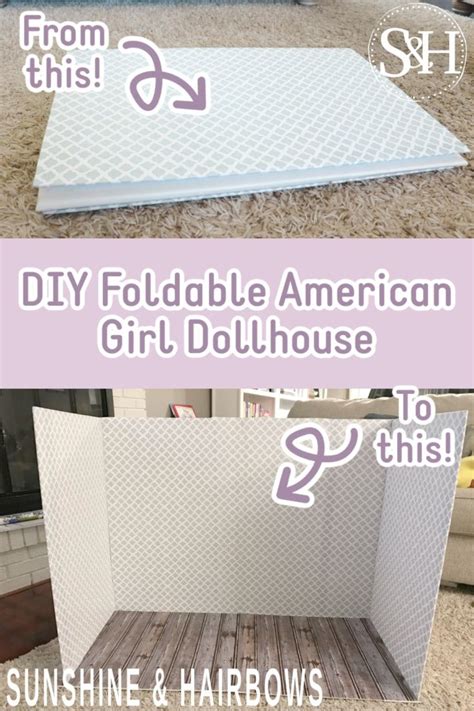 Diy Foldable Dollhouse For American Girl Dolls American Girl Doll