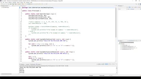 Tabla De Multiplicar En Java Usando Bucles For While Y Do While