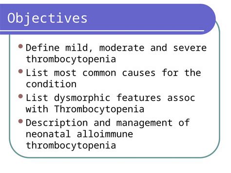 Ppt Approach To The Newborn With Thrombocytopenia Dr Lourdes Asiain