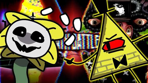 Flowey Undertale Vs Bill Cipher Gravity Falls Hand Drawn Tn R Deathbattlematchups
