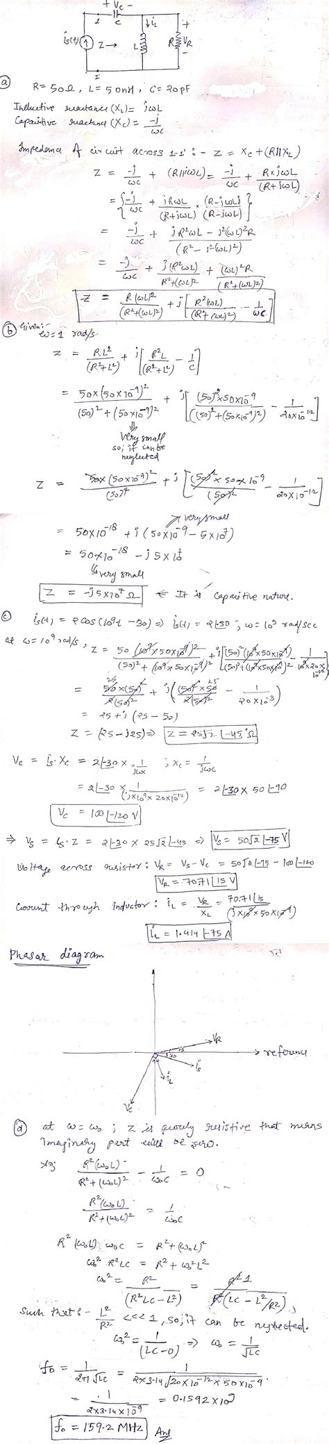 Solved Please Show All Steps Problem 8 Refer To The Circuit