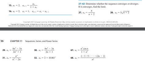 Solved 15 A1 2 An 1 1 Anan 27 62 Determine Whether The Chegg Com