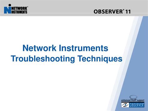 PPT Network Instruments Troubleshooting Techniques PowerPoint Presentation ID