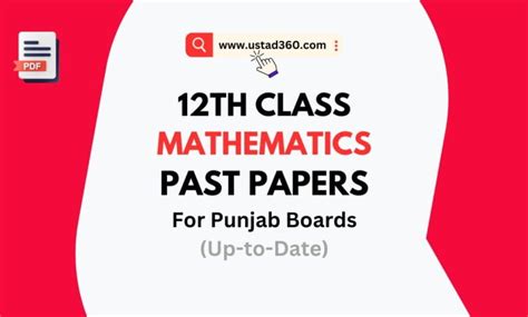 2nd Year Maths Past Papers PDF 2018 To 2025 For Punjab Boards Ustad360