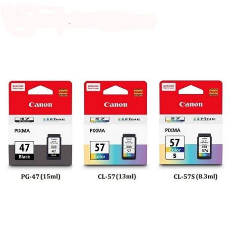 Canon Pg 47 Pg47 Cl 57s Cl 57 Black Or Colour Ink Cartridge For Canon E400 E410 E460 E470