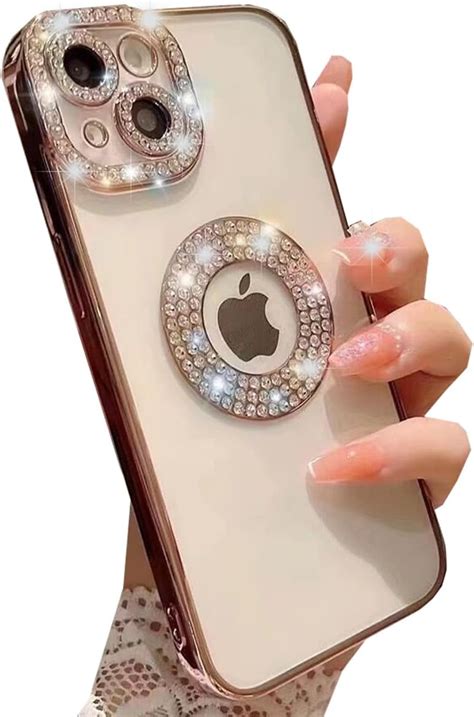 For IPhone 15 Clear Glitter Case Cute Luxury Bling Sparkle Shiny