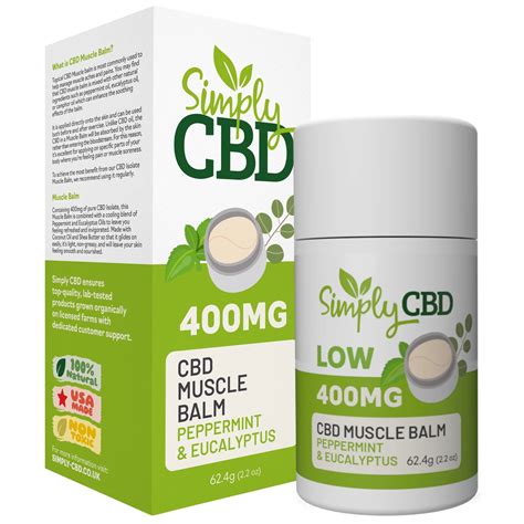 Cbd Muscle Balm 400mg Eucalyptus And Peppermint Uk