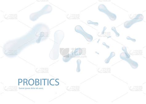 益生菌细菌载体插图。生物学科学背景。微小的细菌特写镜头。