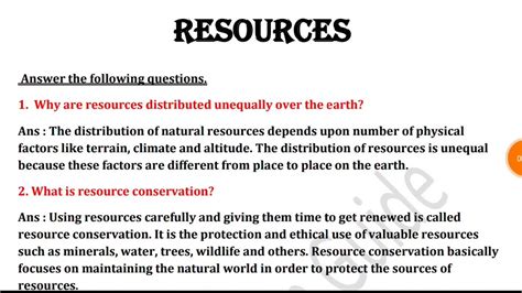 Class 8 Geography Resources Question Answer Important Question