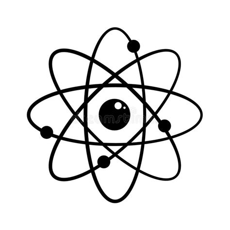Atom Symbol On White Background Stock Vector Illustration Of