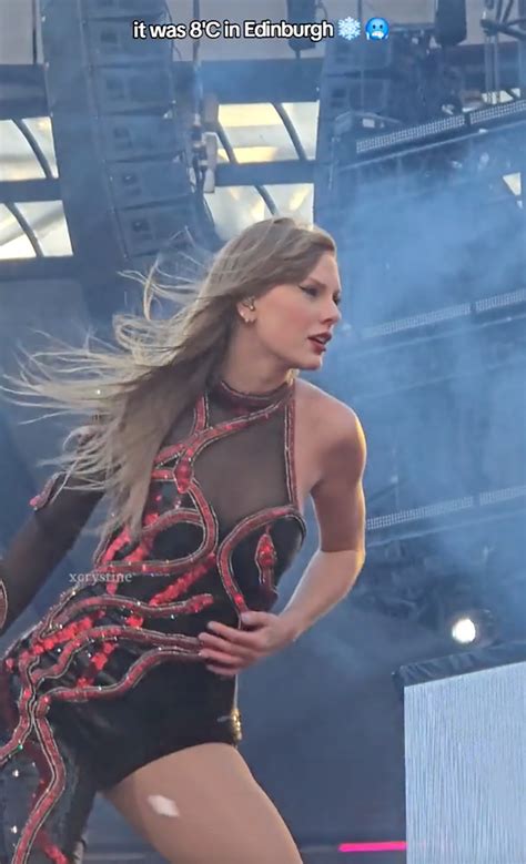 Taylor Swift Seen Wiping Snot On Her Eras Tour Costume During Scottish